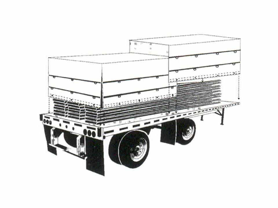 Domestic Steel Tarp 4 Foot Drop With End Flap | Harp's Tarps