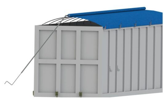 Latch Plate Style Side to Side Roll Tarp System (RTS-2000) - Harp's Tarps